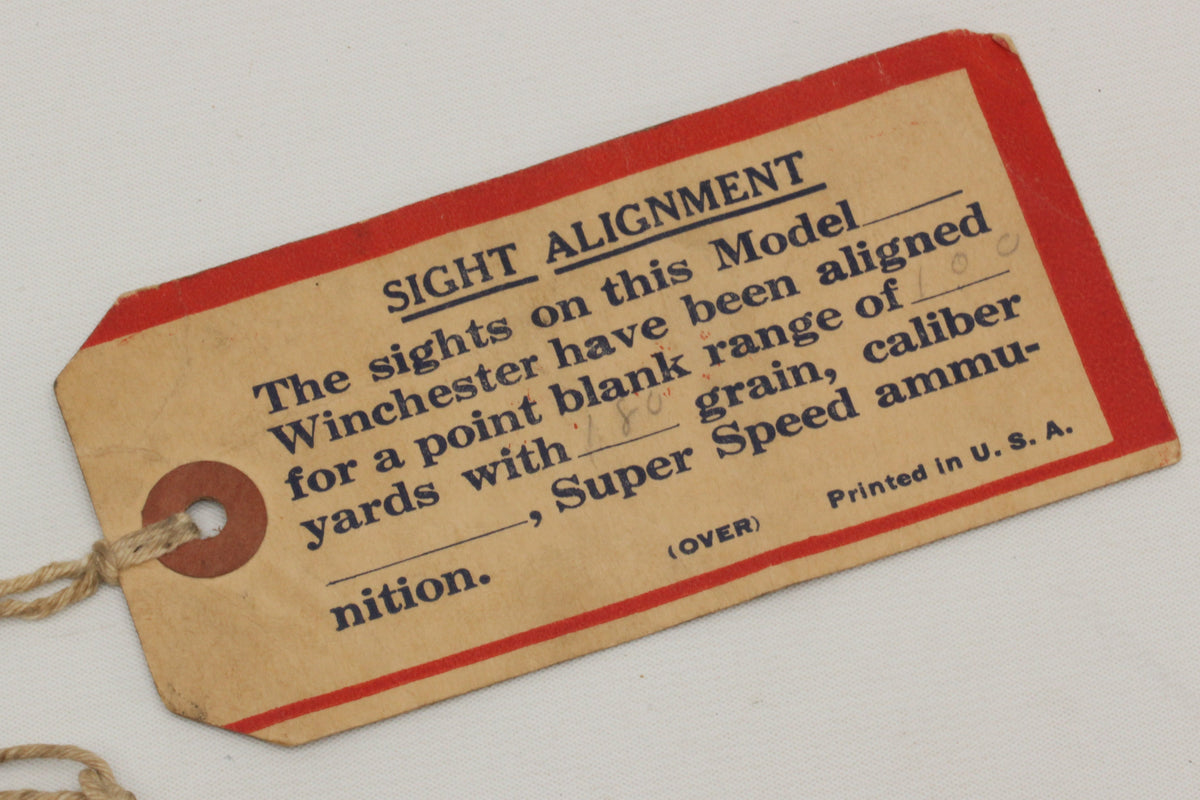 Winchester Model 70 Sight Alignment Hang Tag – pre64win.com
