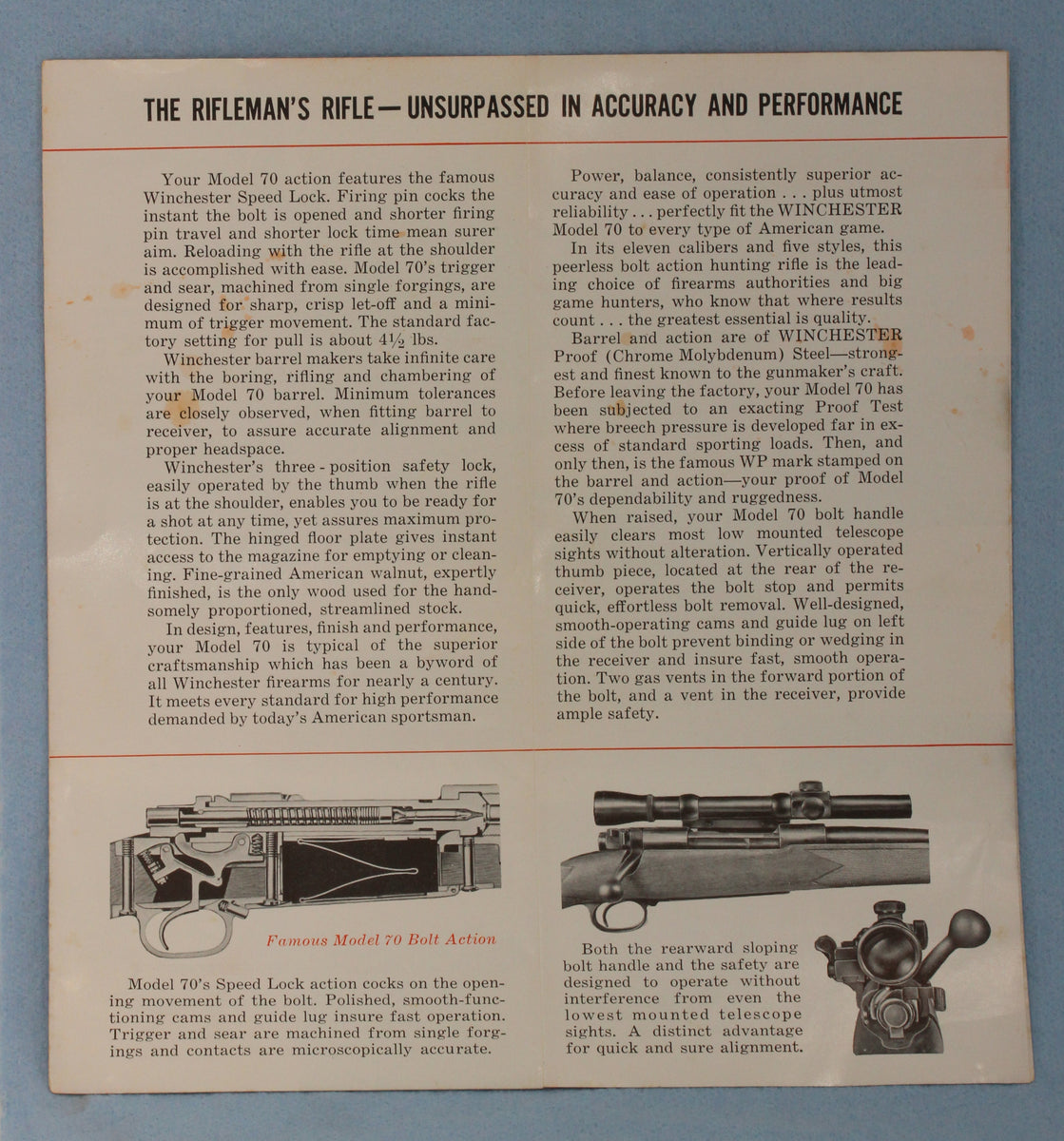 Winchester Model 70 Instruction Pamphlet - No. 2324 – pre64win.com